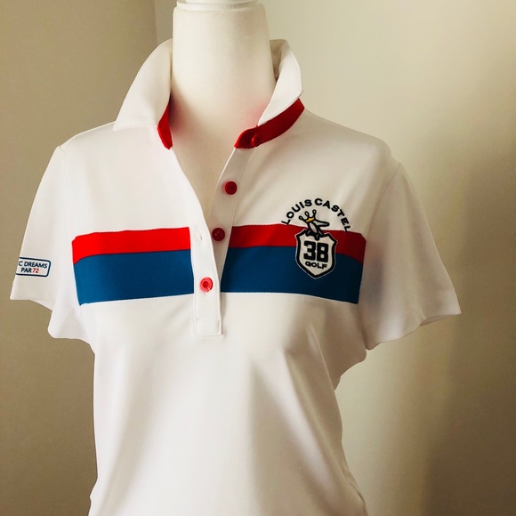 Louis Castel | Tops | Louis Castel White Golf Polo Shirt Top Nwt | Poshmark